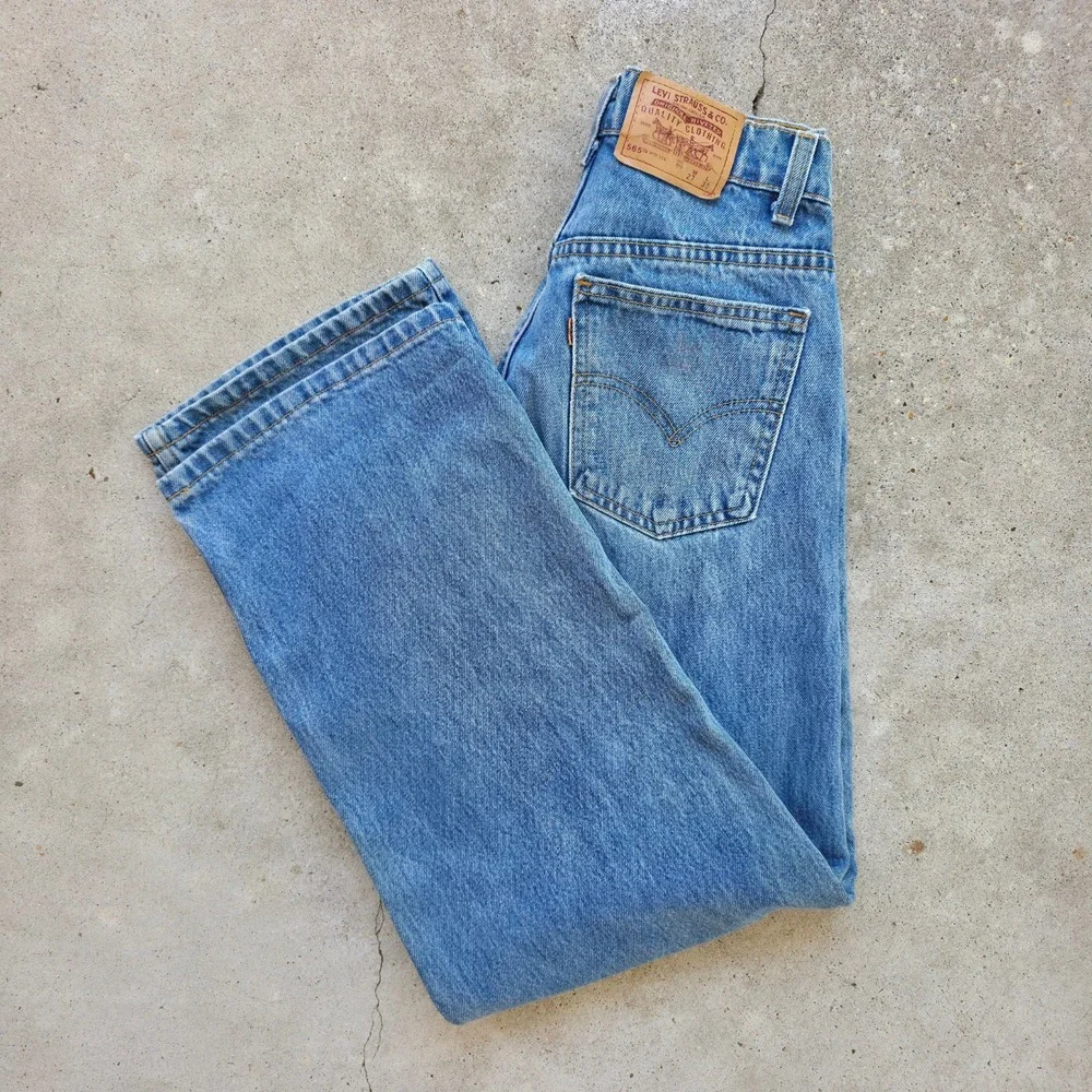 Levi's | Jeans | Vintage Levis 565 Jeans 27x3 Blue Wide Leg Orange Tab ...
